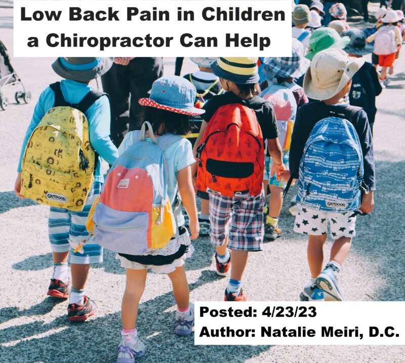 Low Back Pain in Children a Chiropractor Can Help